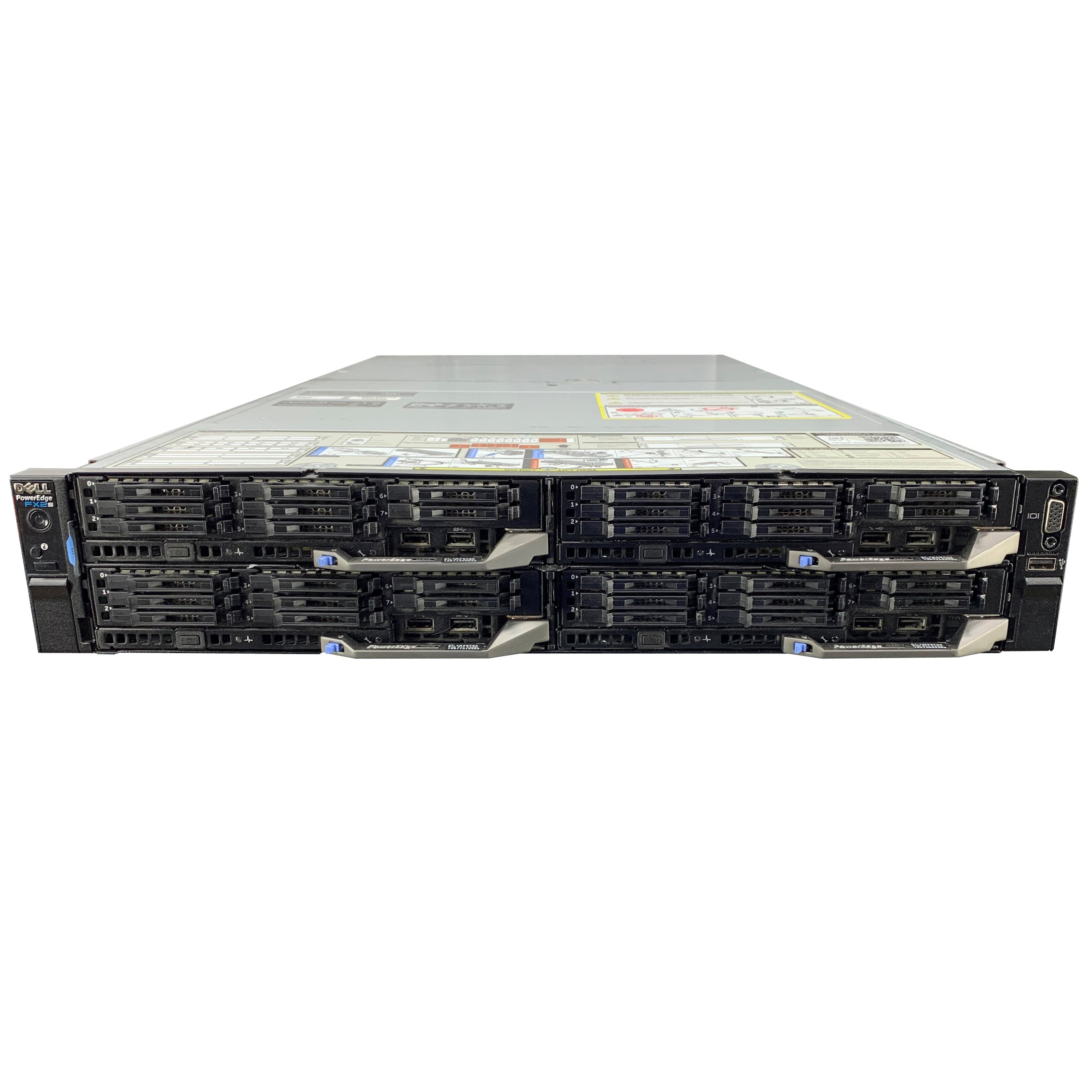 Dell PowerEdge FX2s Blade Server w/ 4 Blades - 8 Xeon E5-2637V3, 1024GB ...